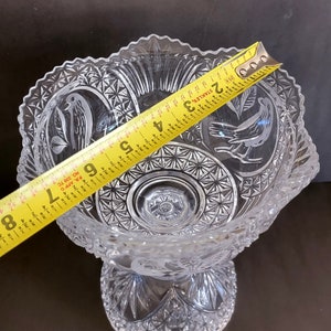 13-1/2" Hofbauer "byrdes" Collection Footed Crystal Compote / Germany ...