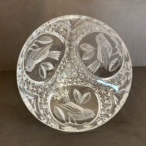 13-1/2" Hofbauer "byrdes" Collection Footed Crystal Compote / Germany ...