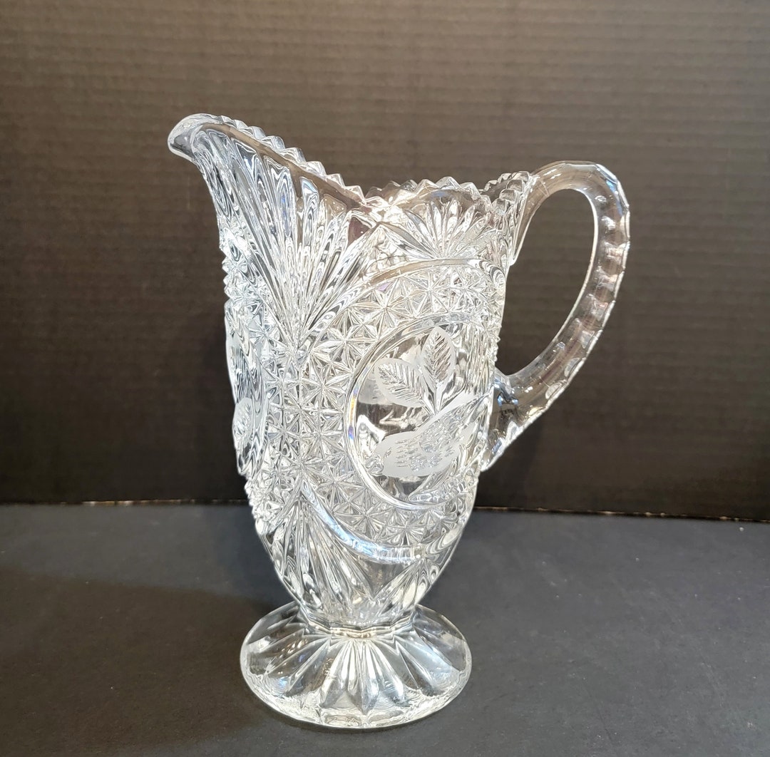 Hofbauer "byrdes Collection" 32 Oz. Footed 9" Crystal Pitcher / Germany ...