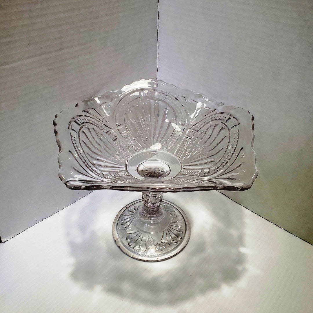 EAPG Bryce Higbee Admiral Aka Ribbed Ellipse Footed Compote - Etsy