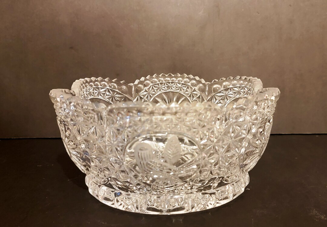 8" Hofbauer "byrdes" Collection Crystal Bowl / Germany - Etsy
