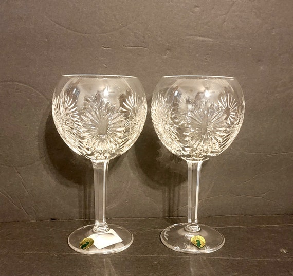 Waterford Millennium health Balloon Goblets pair - Etsy