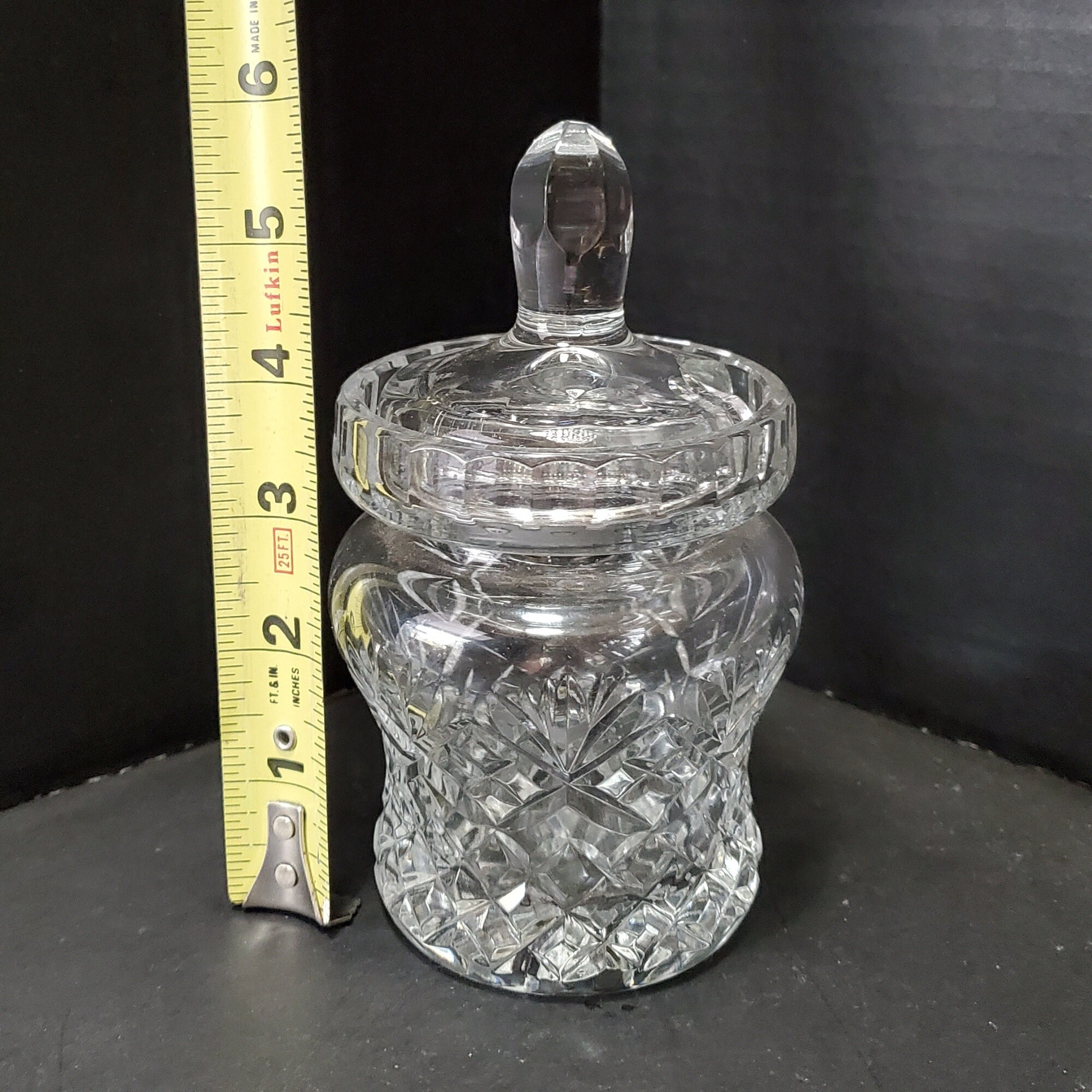 Vintage Crystal Condiment Jar With Lid - Etsy