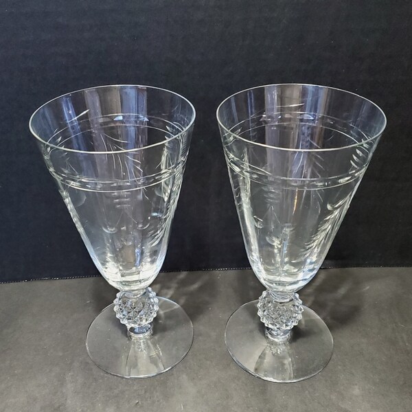 Footed Water Glasses - Etsy