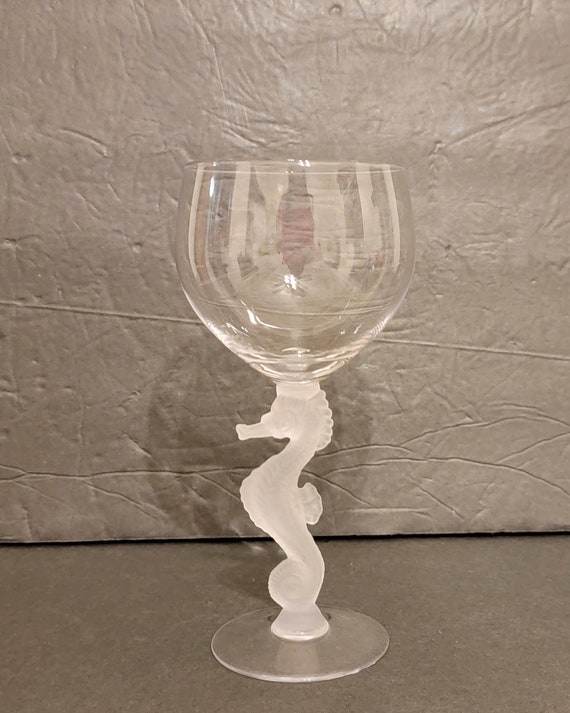 7-1/2 Golden Crown E & R Bayel Crystal SEAHORSE Stemmed - Etsy