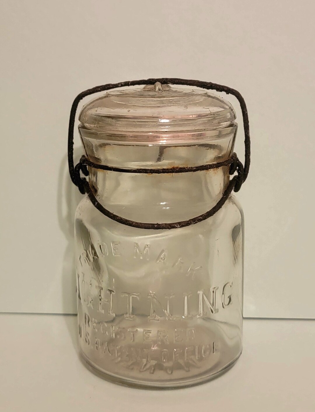 Putnam "lightning" One (1) Pint Glass Canning Jar / Metal Bale - Etsy
