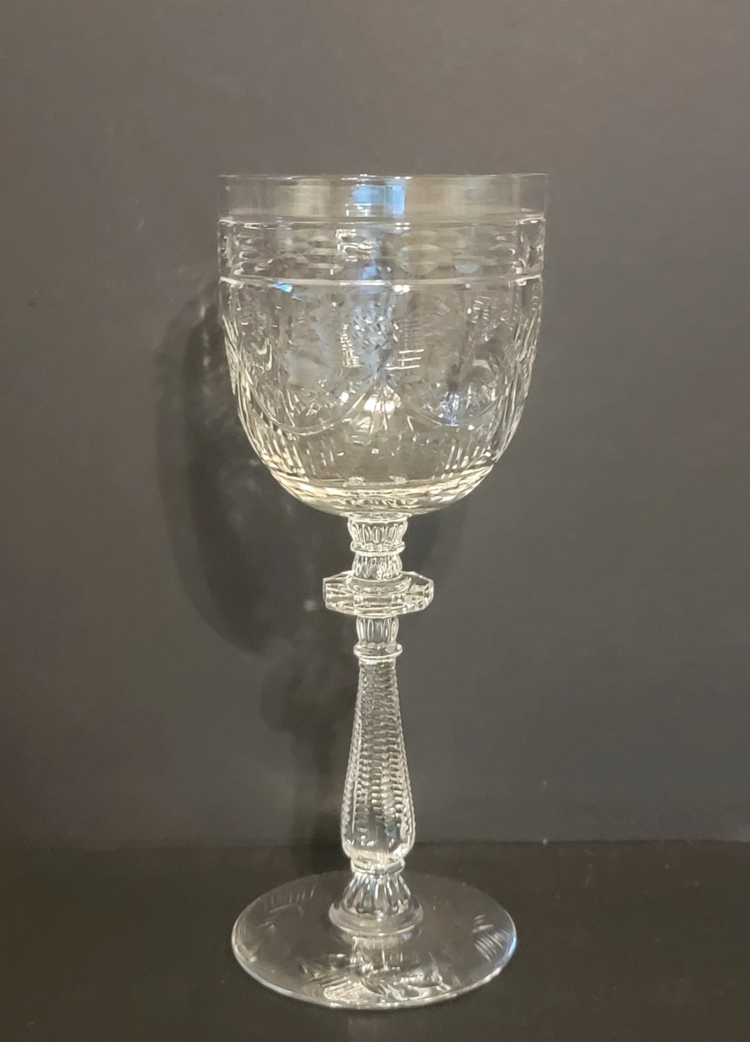 8" Rock Sharpe "pattern 1015-4" Cut Water Goblet / Six (6) Available - Etsy