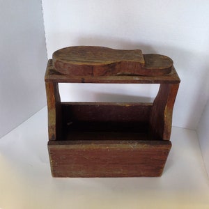 Antique Wooden Shoe Shine Box - Etsy