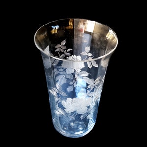 Seven (7) Tiffin Glass "roses" Flat Paneled Tumblers / RARE PATTERN - Etsy