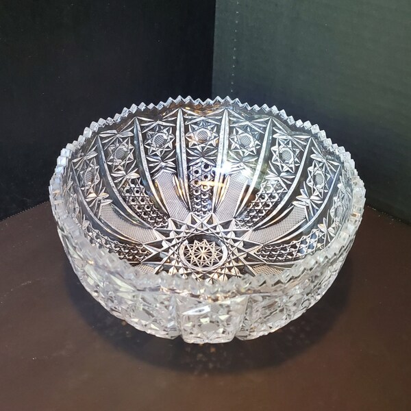 Sawtooth Edge Crystal Bowl - Etsy