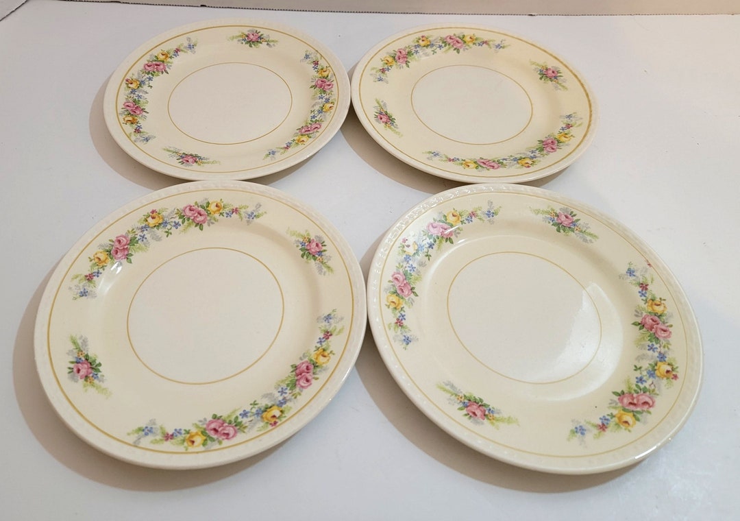 Four (4) - 6-1/4" Homer Laughlin Pattern G3466 Bread & Butter Plates - Etsy