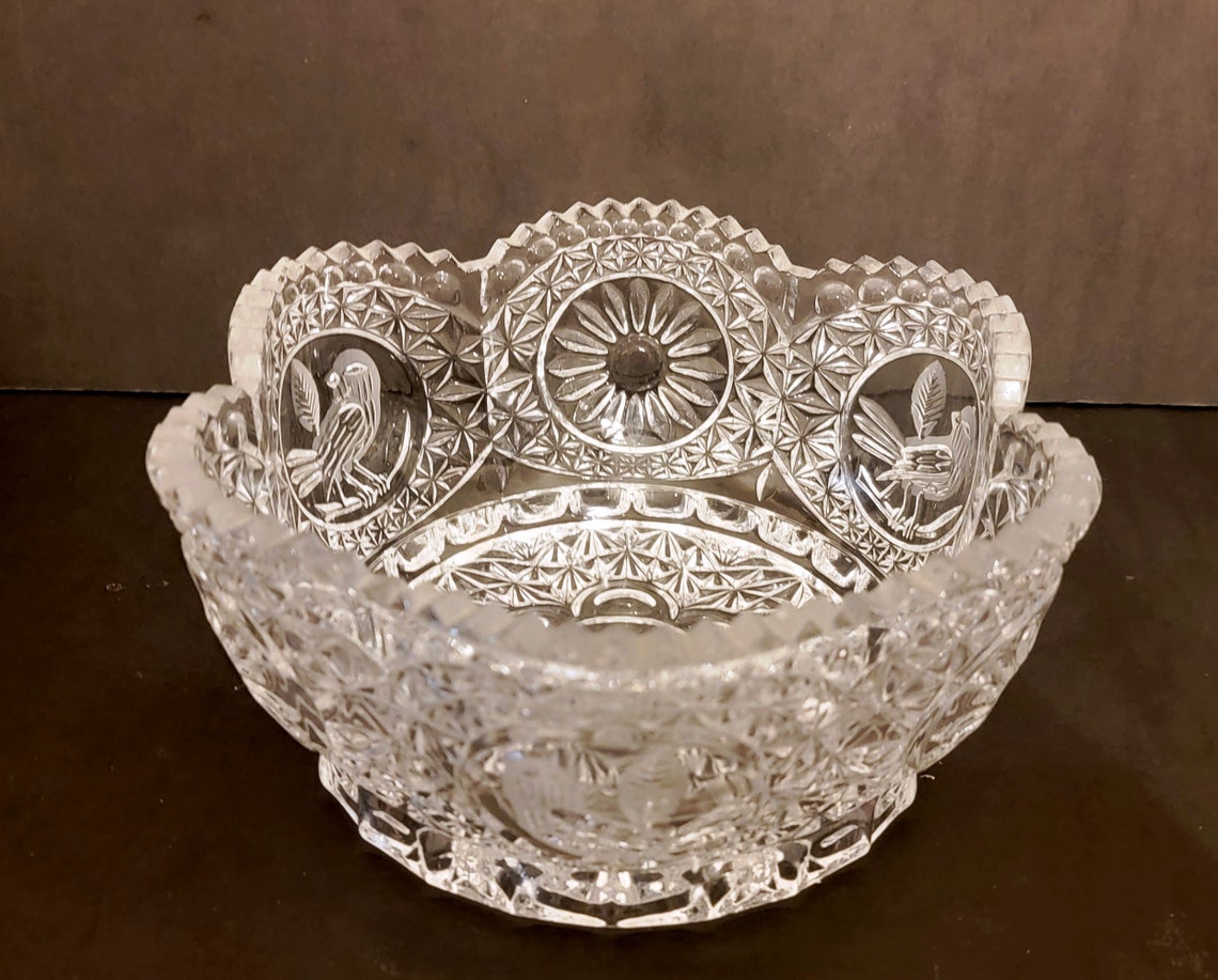 8" Hofbauer "byrdes" Collection Crystal Bowl / Germany - Etsy