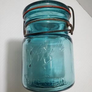 Blue One Pint Ball Sure Seal Canning Jar - Etsy