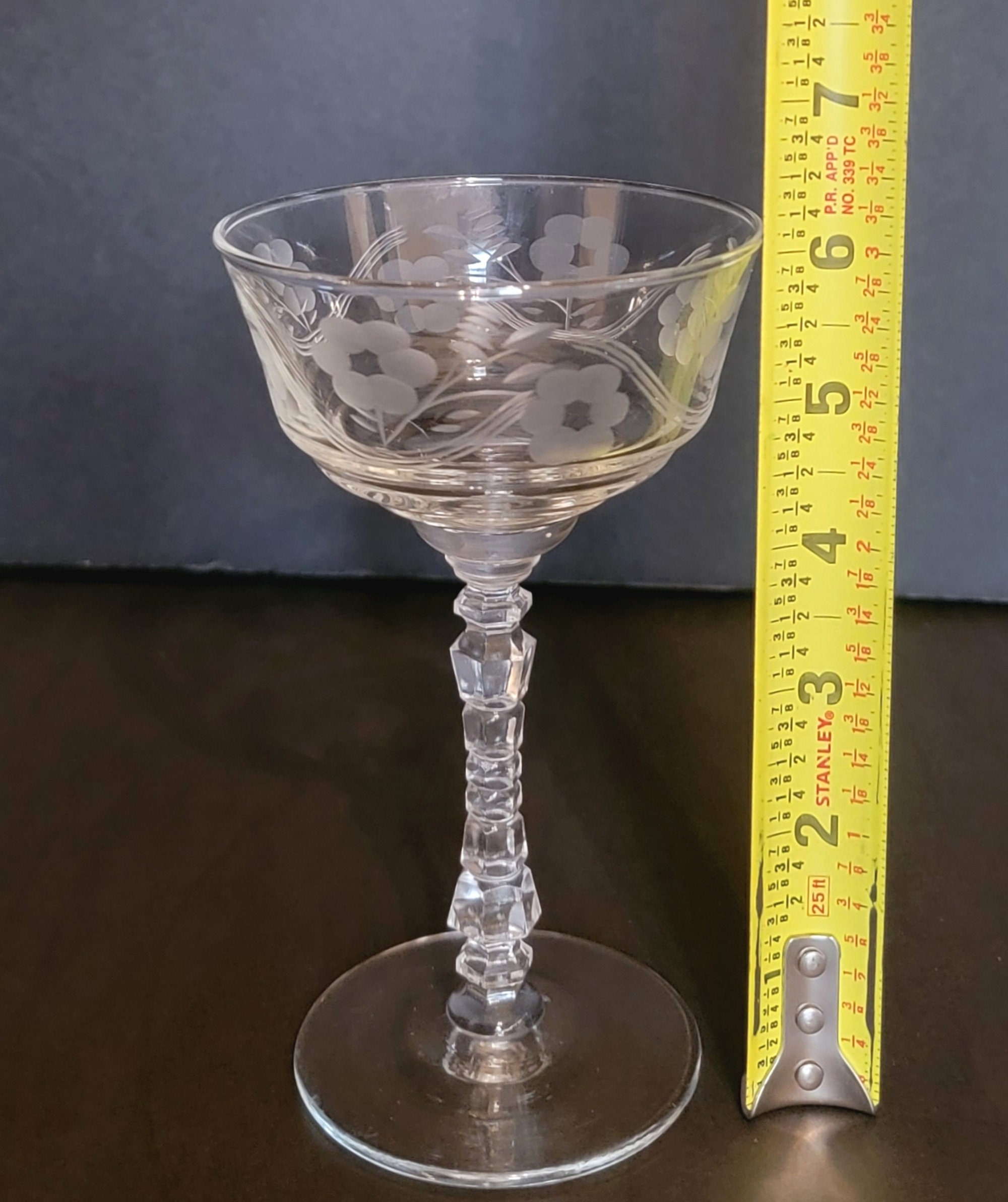 Set of Four (4) -6-1/8" Libbey / Rock Sharpe Pattern # 3005-7 Liqueur ...