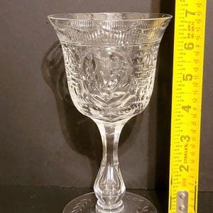 Six (6) - 7" Seneca Glass Crystal Water Glasses / Cut 870 - Etsy