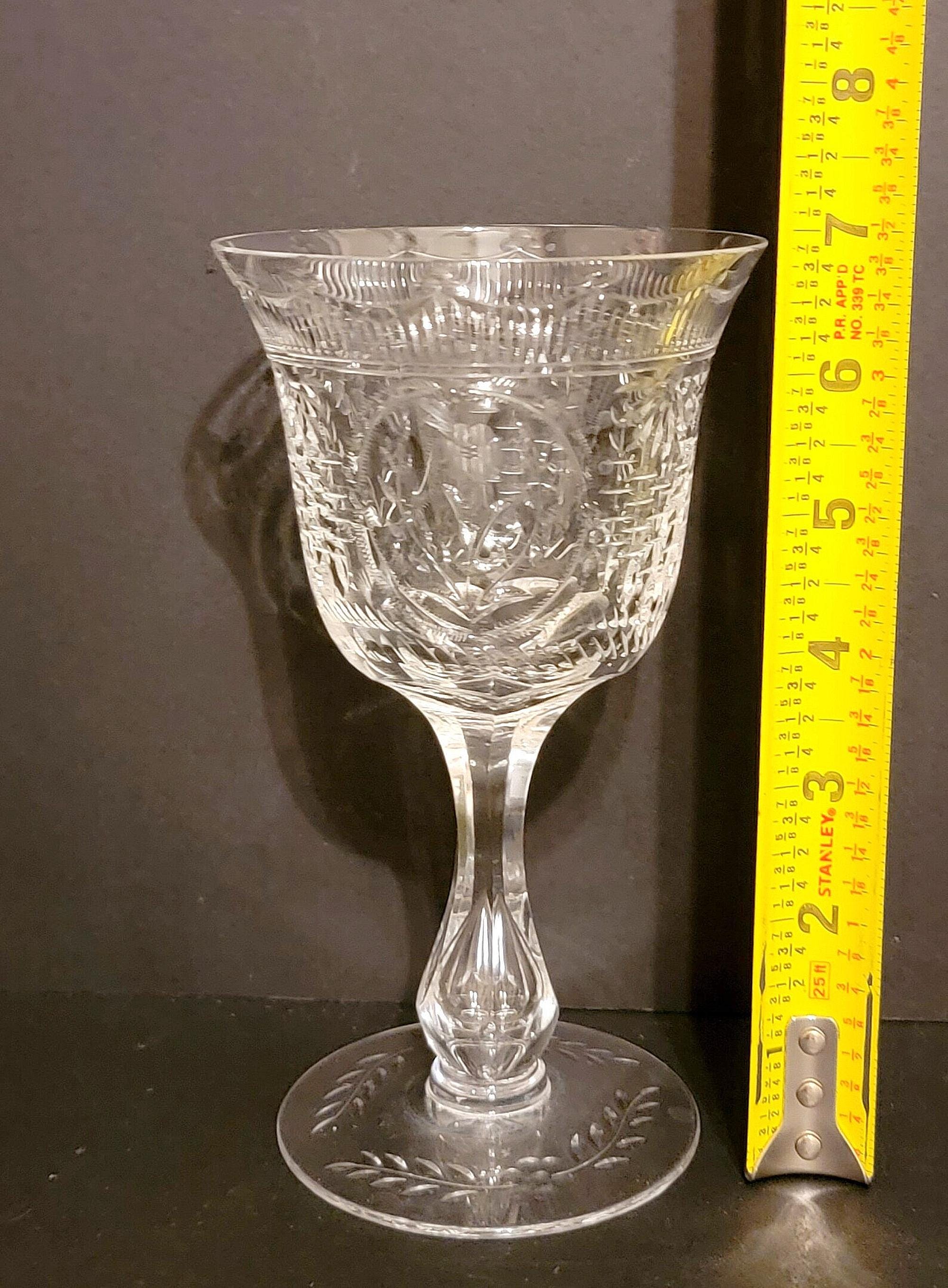 Six (6) - 7" Seneca Glass Crystal Water Glasses / Cut 870 - Etsy