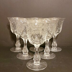 Six (6) - 7" Seneca Glass Crystal Water Glasses / Cut 870 - Etsy