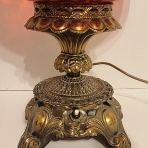 Vintage Mid-century Original Carl Falkenstein Table Lamp / Cherry Red ...