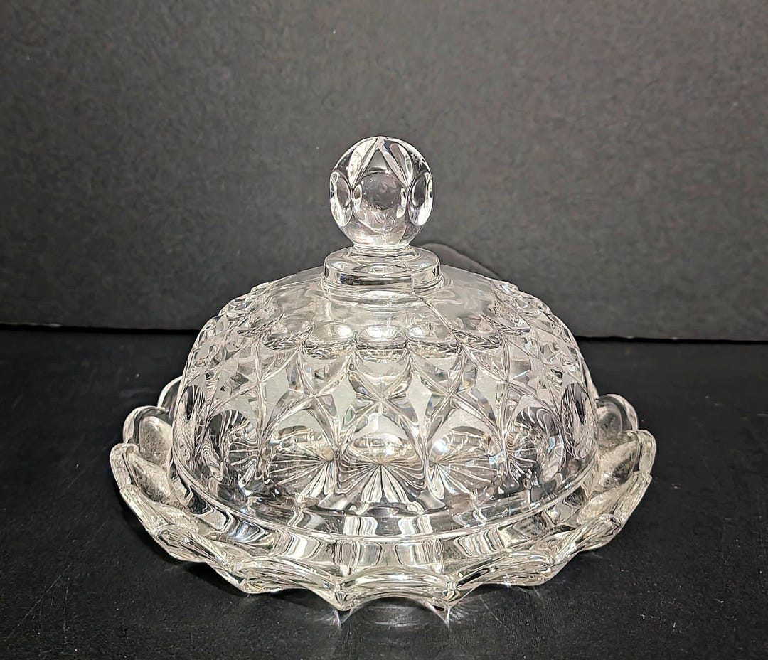 Nachtmann "anglia" Crystal Butter Dish / Bavaria Germany - Etsy