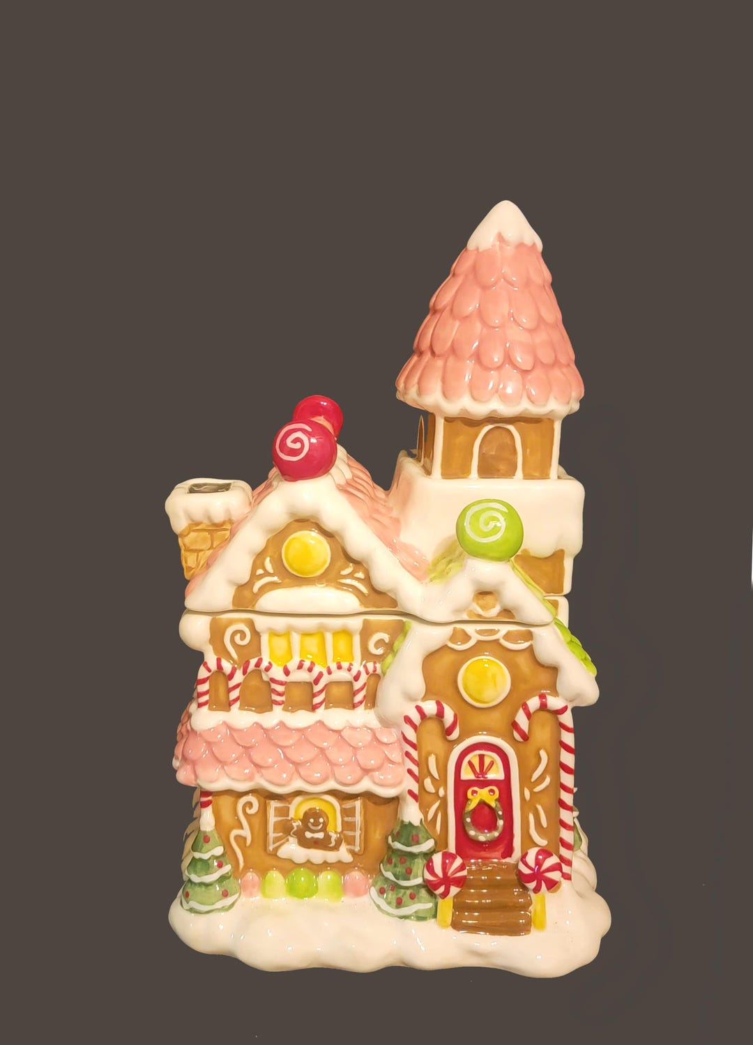 Blue Sky Clayworks Ceramic Gingerbread & Candy Cane Christmas Cookie ...