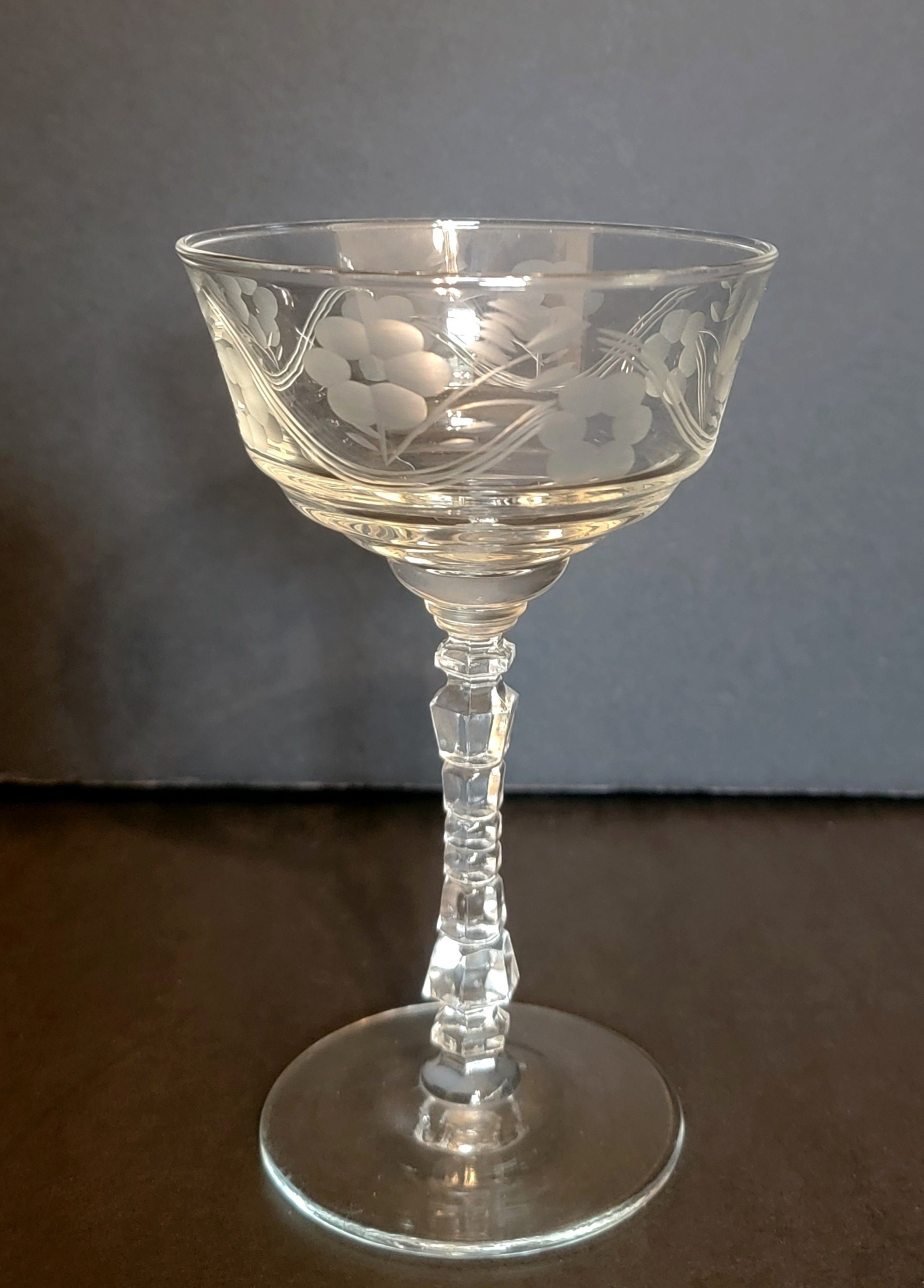 Set of Four (4) -6-1/8" Libbey / Rock Sharpe Pattern # 3005-7 Liqueur ...