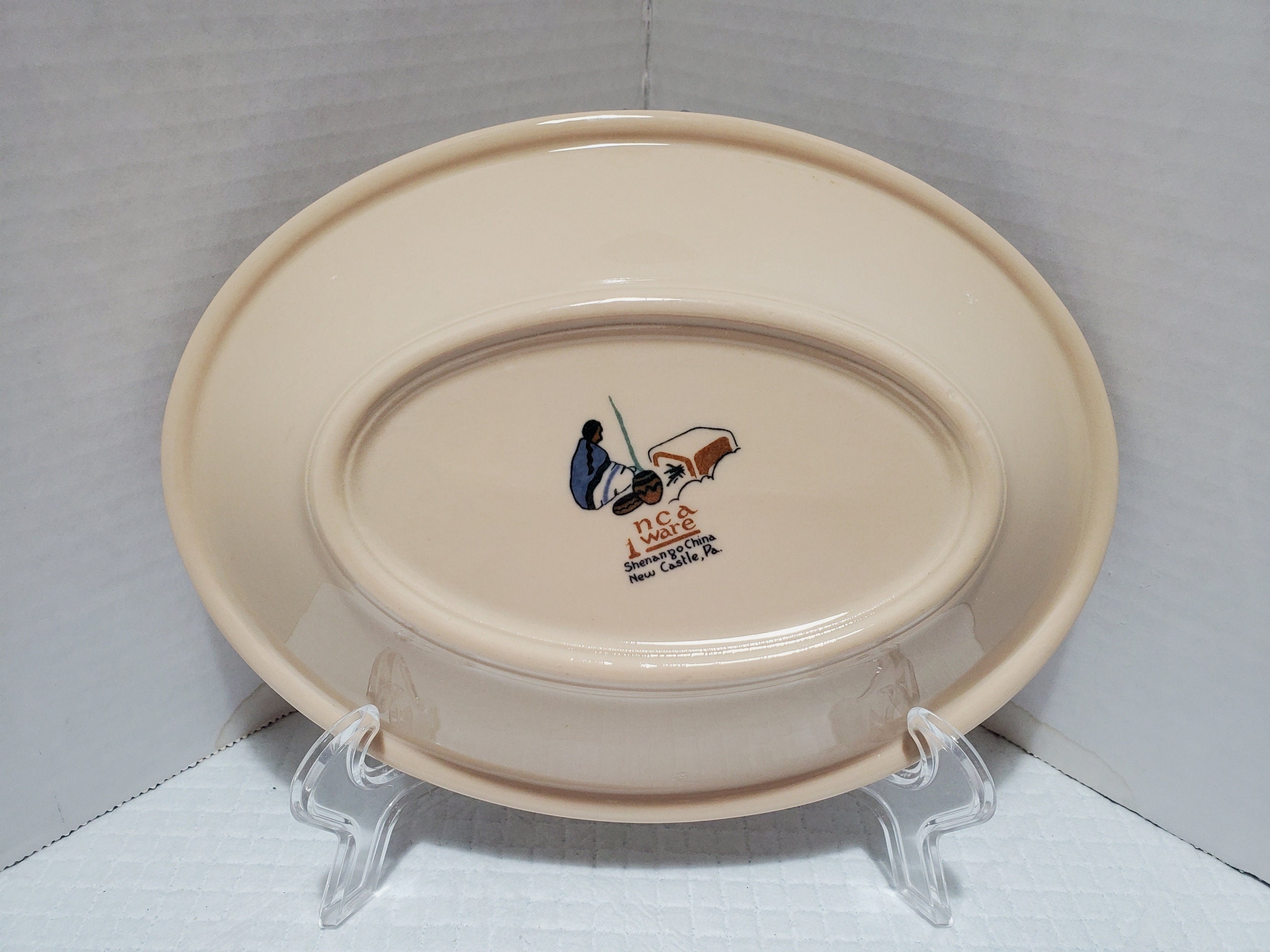 Shenango China 8-1/2 Desert Tan Inca Ware Oval Serving | Etsy