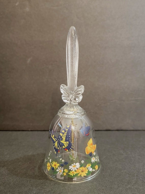 Vintage Crystal Avon butterfly Bell - Etsy