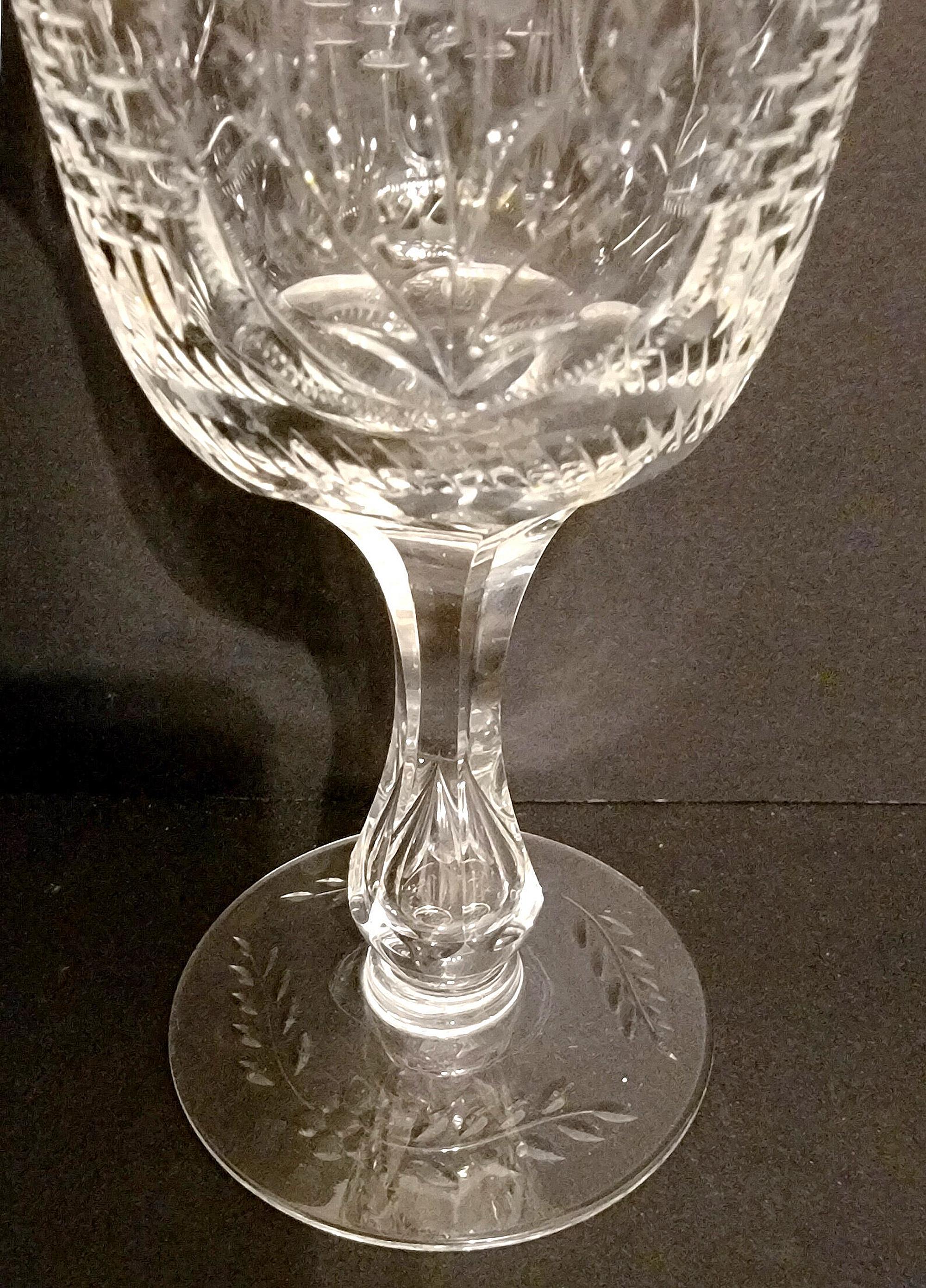 Six (6) - 7" Seneca Glass Crystal Water Glasses / Cut 870 - Etsy