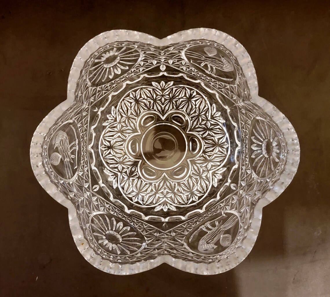 8" Hofbauer "byrdes" Collection Crystal Bowl / Germany - Etsy