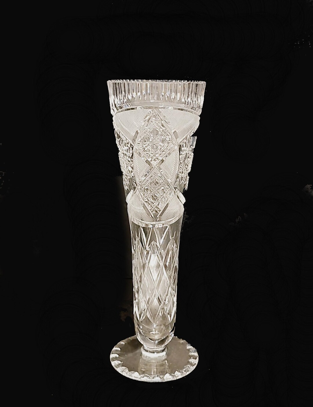 10" Hand Cut "toscany" Lead Crystal Vase / Made in Poland - Etsy