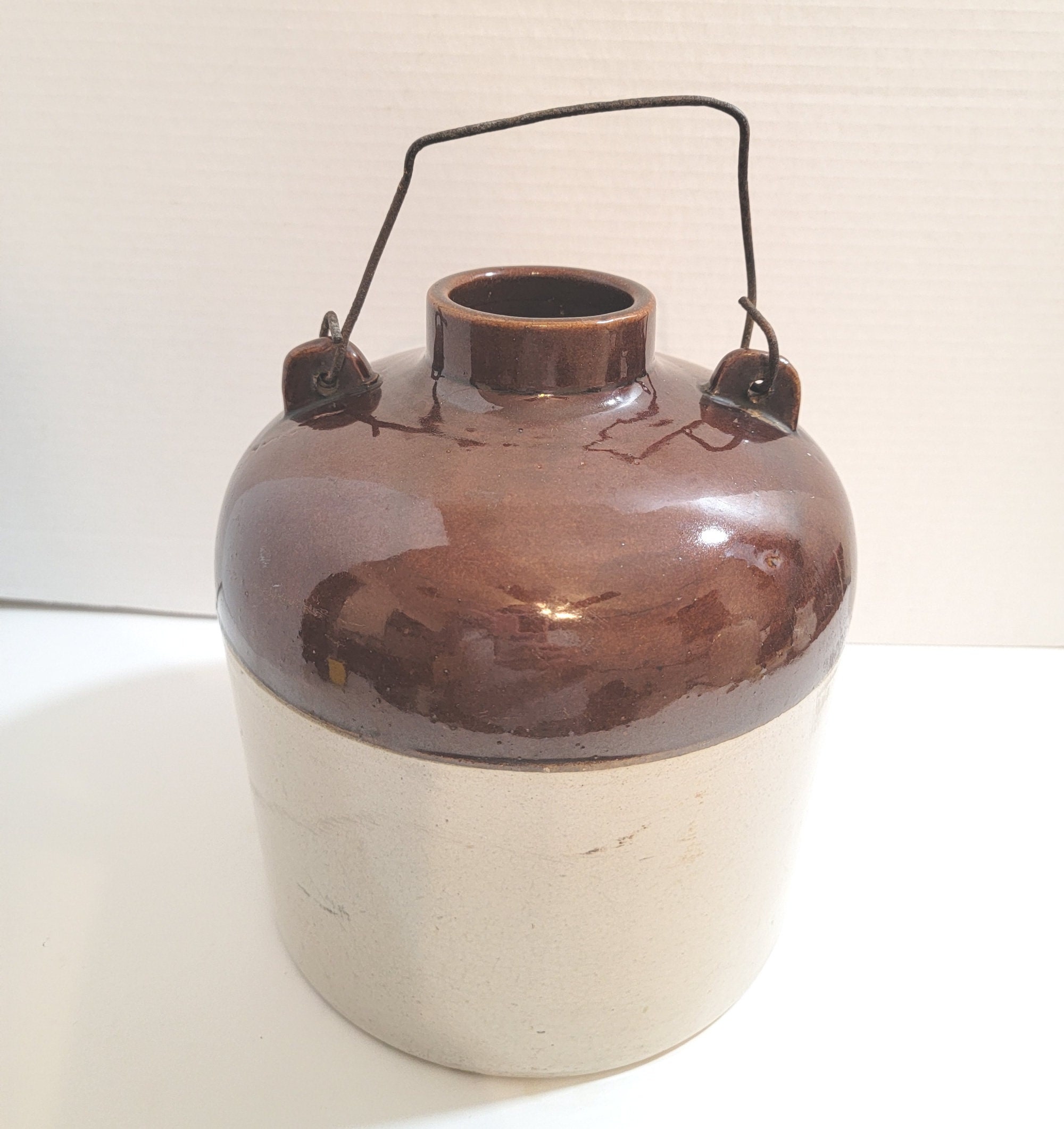 Antique Buckeye Pottery Crock With Metal Bale - Etsy