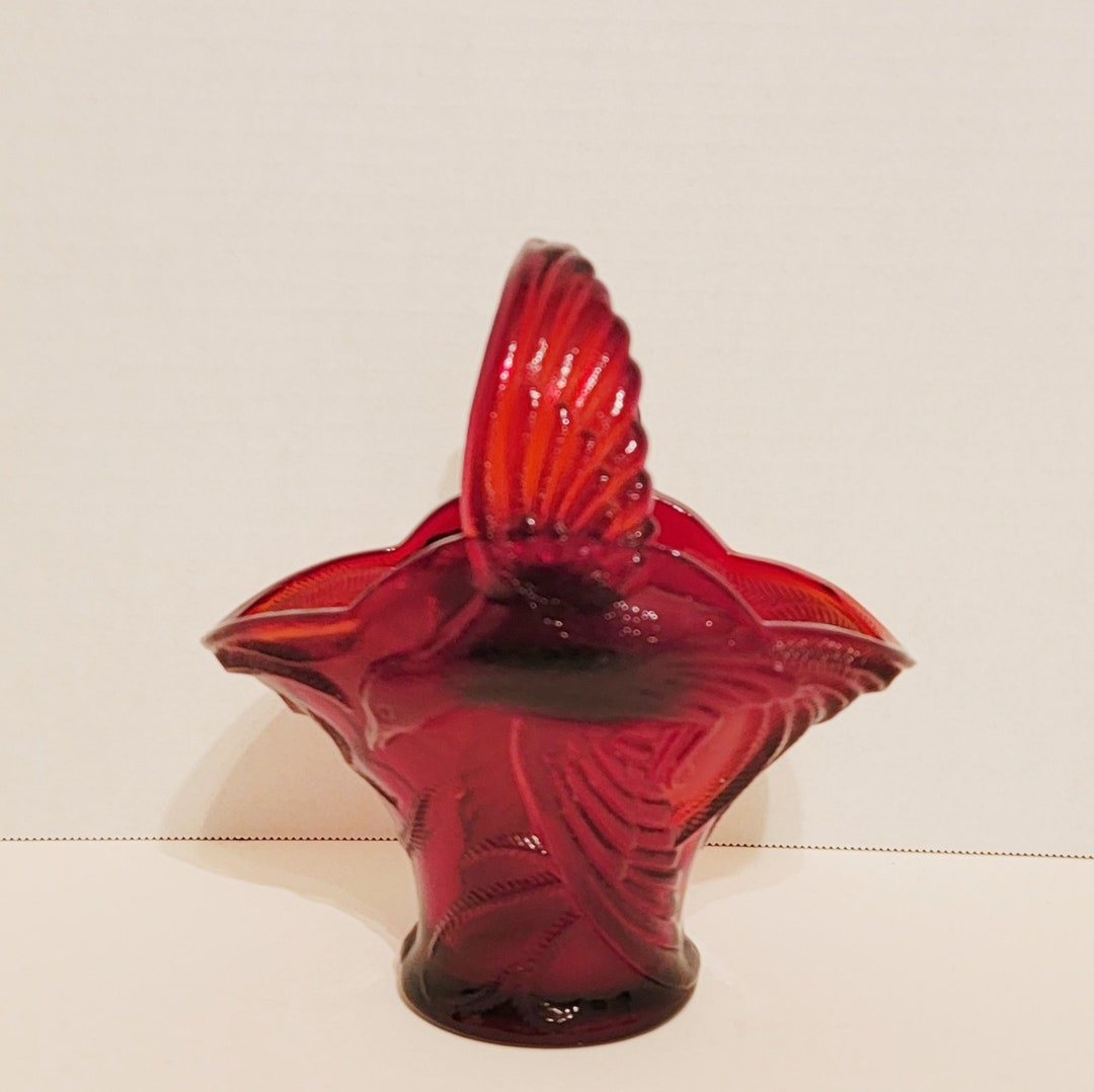 7" Ruby Red Indiana Glass / Tiara "empress" Aka "bird of Paradise ...