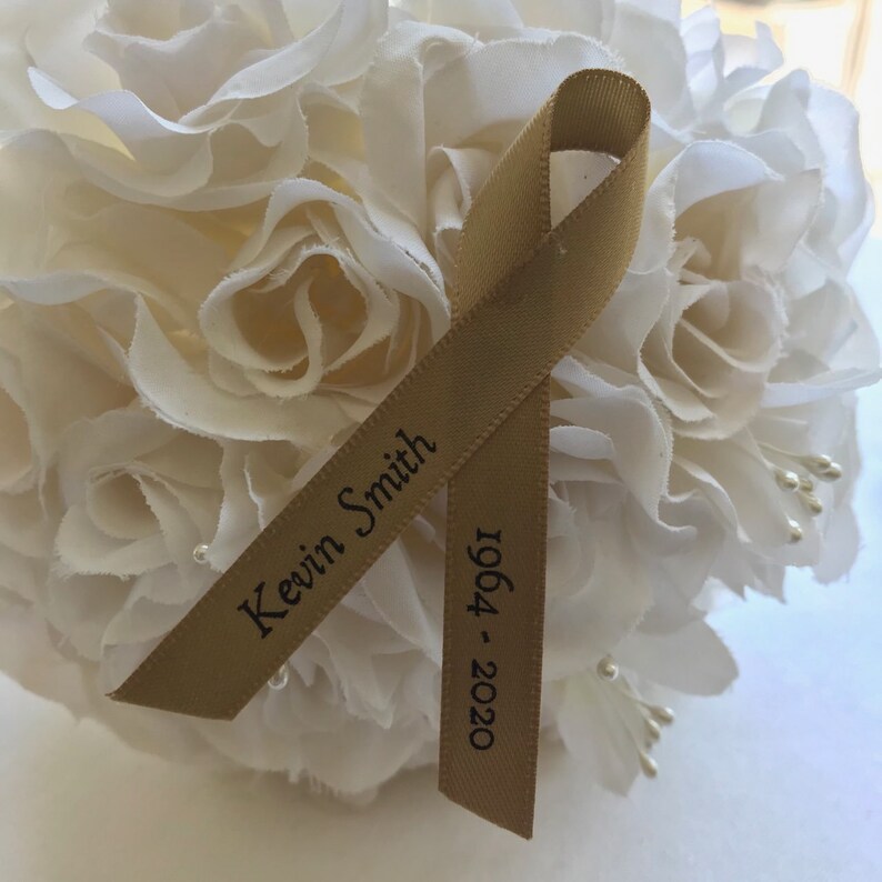 25 Personalized Memorial Ribbons-made in USA - Etsy