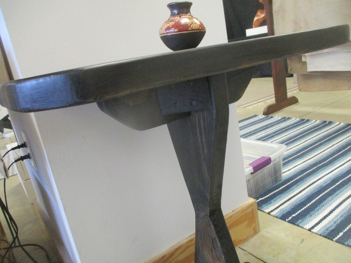 Handmade Rustic One Legged Wall Table. Artistic Modern Wood Art. LOCAL ...