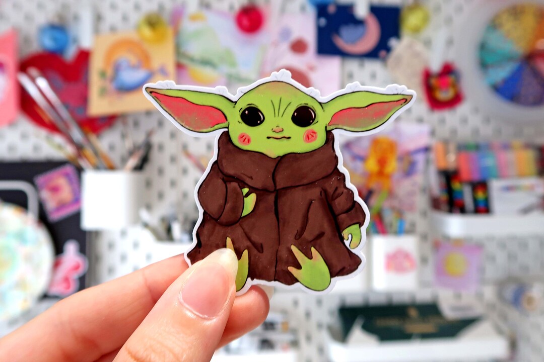Baby Yoda / Grogu Vinyl Sticker, Star Wars Sticker, Special Gift ...
