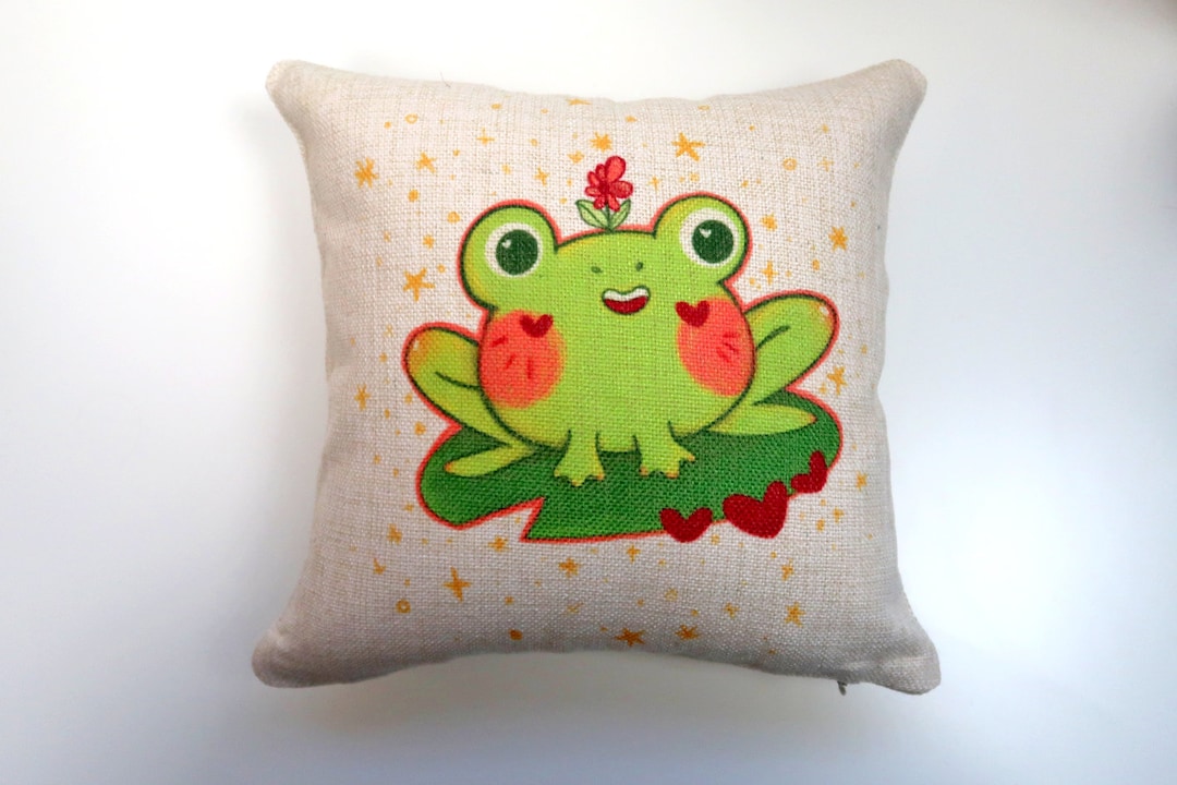 Frog Cushion, Home Decor, Kawaii Decor, Cottage Core Nature Gifts ...