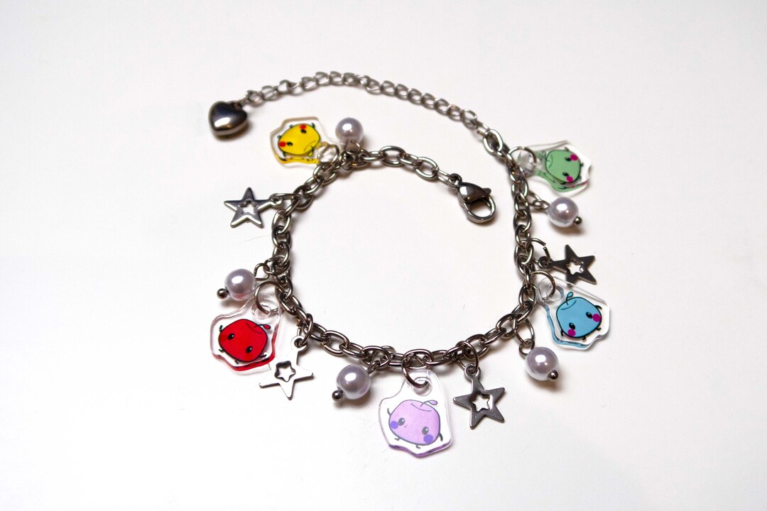 Stardew Valley Junimo Charm Bracelet – Cute Silver Jewellery Acrylic ...