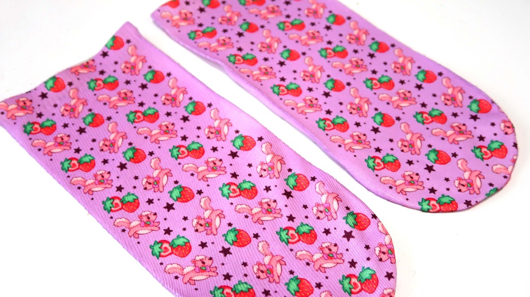 Strawberry Skunk Socks, Kawaii Gifts, Cute Socks, Funky Socks, Sock ...