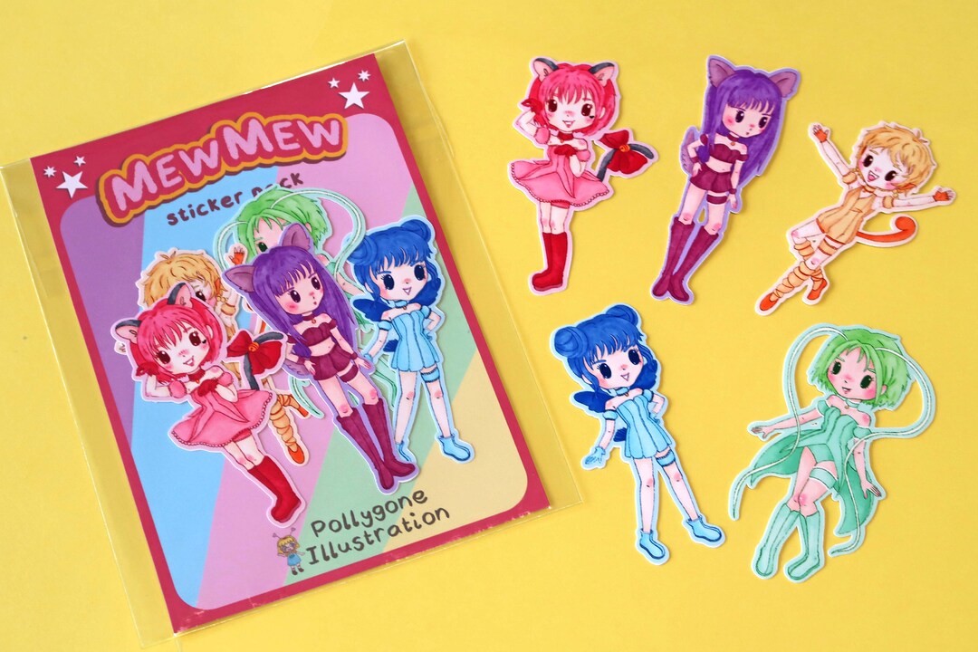 Mew Mew Power / Tokyo Mew Mew Vinyl Sticker Set (pack of 5) Stickers ...