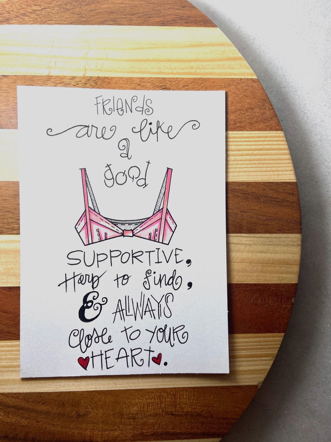 Good Friends, Good Bras Greeting Card - Etsy