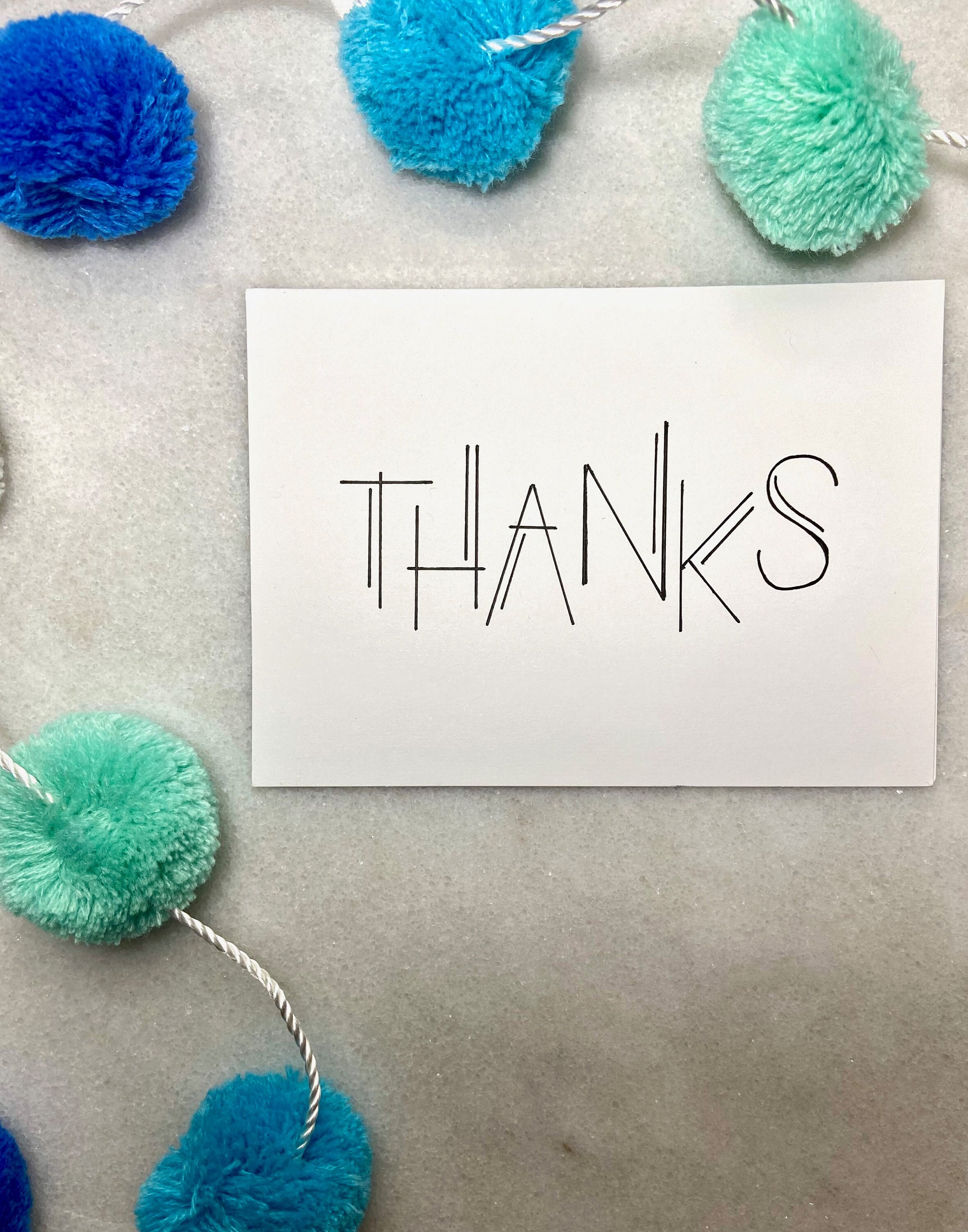 Graphic Thank You Card - Etsy
