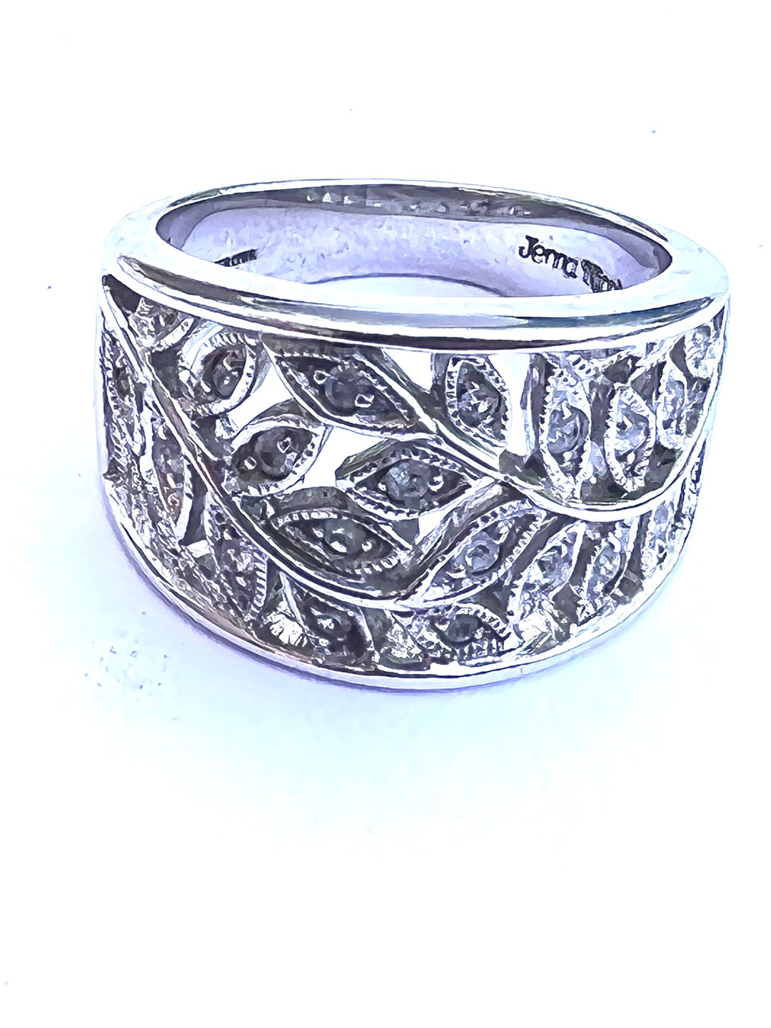 Jenna Nicole Sterling Silver Rhinestone Ring - Size 9 - Etsy