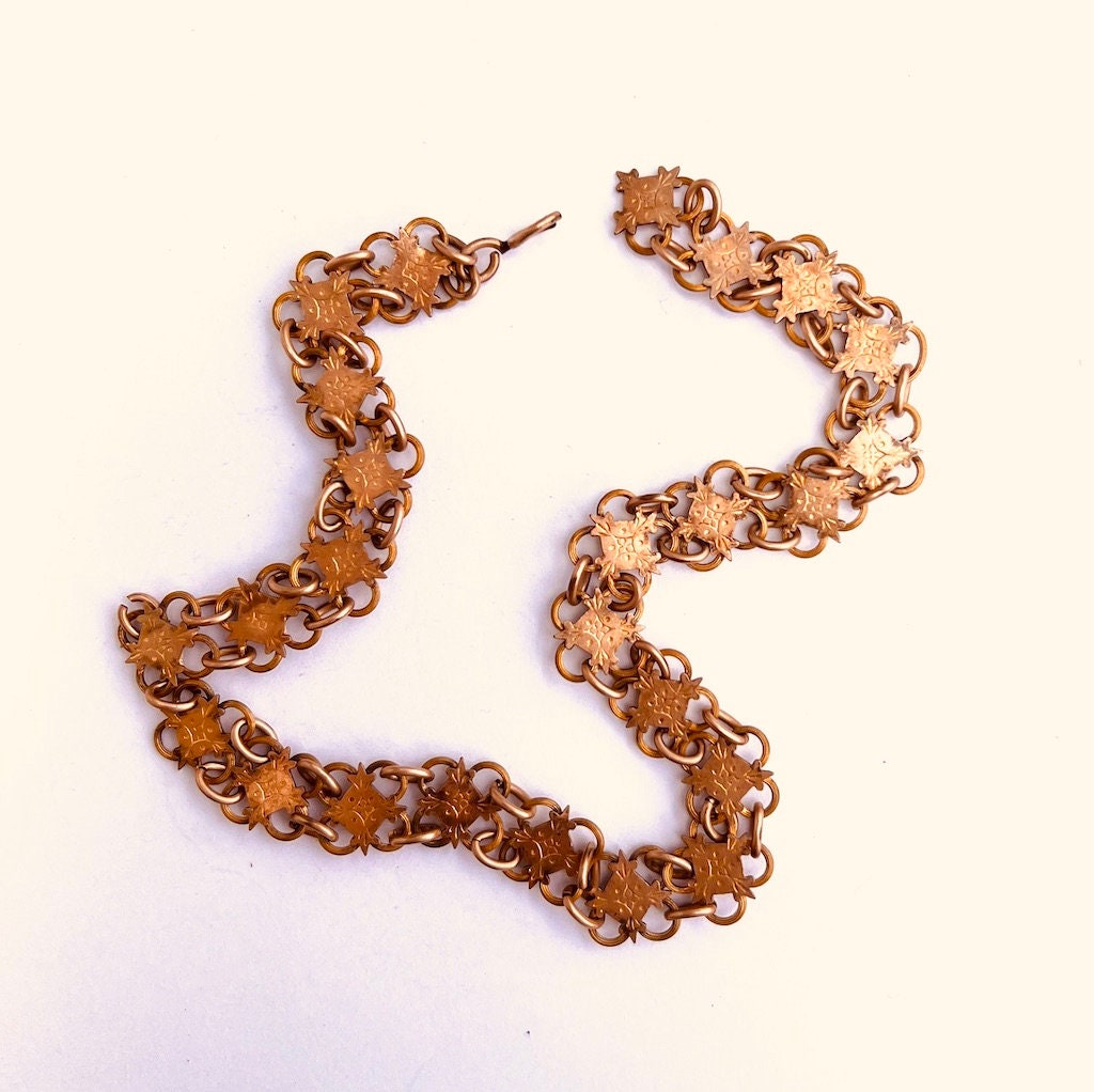 Antique Victorian Book Chain Necklace Gold Filled 14.25 Restore Repair ...