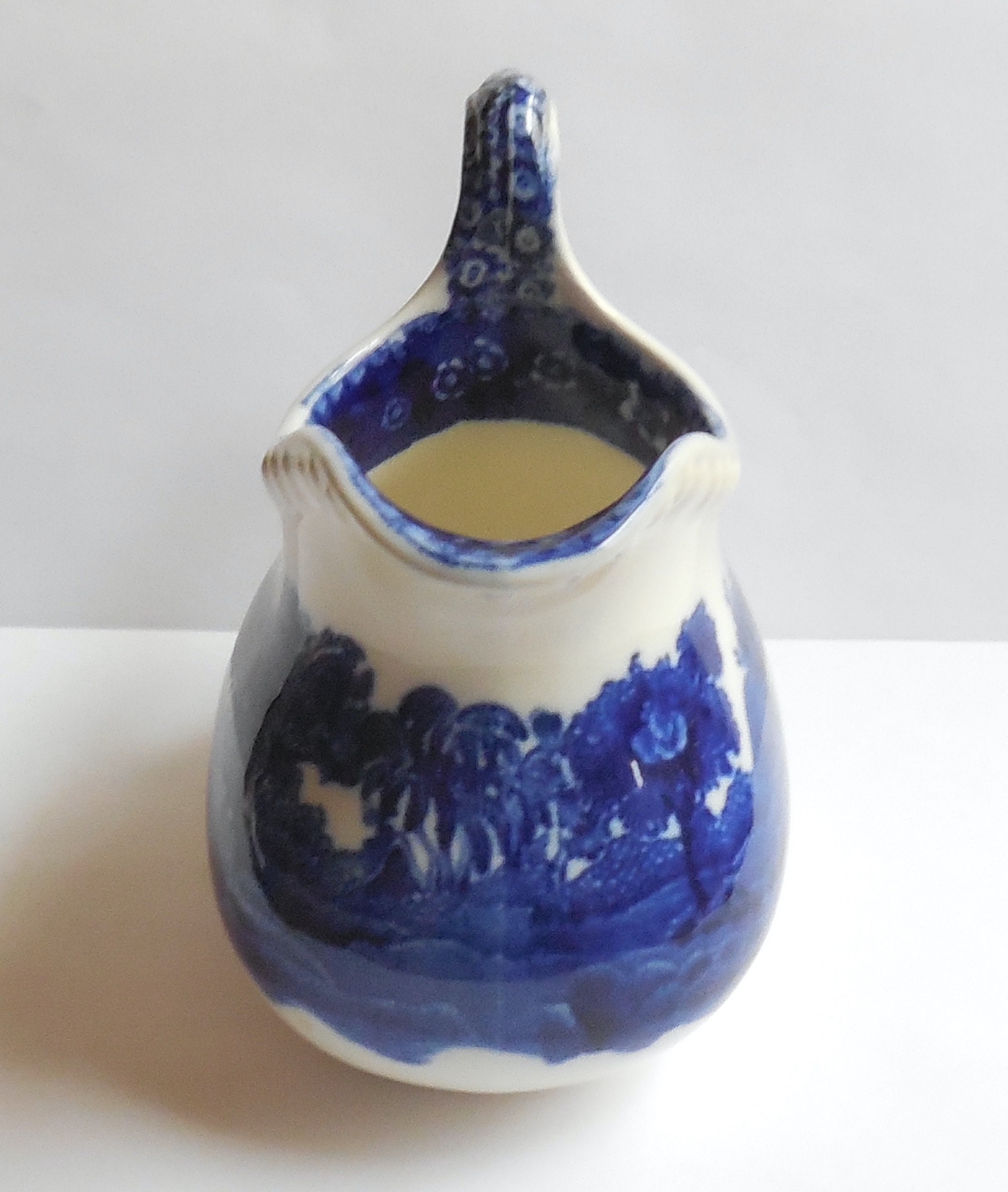 English Copeland Spode Tower 1900 Flow Blue Creamer Dairy Cream Pitcher ...