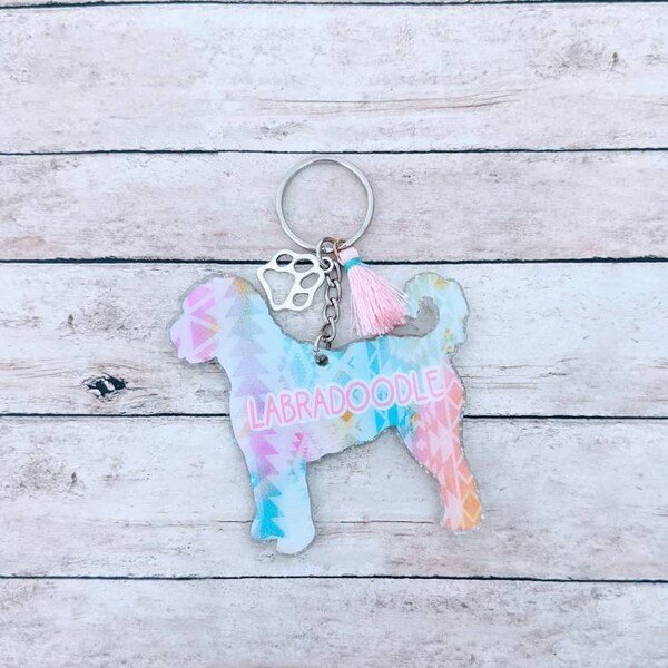 Labradoodle Keychain - Etsy