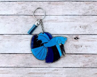 Betta Fish Keychain - Etsy