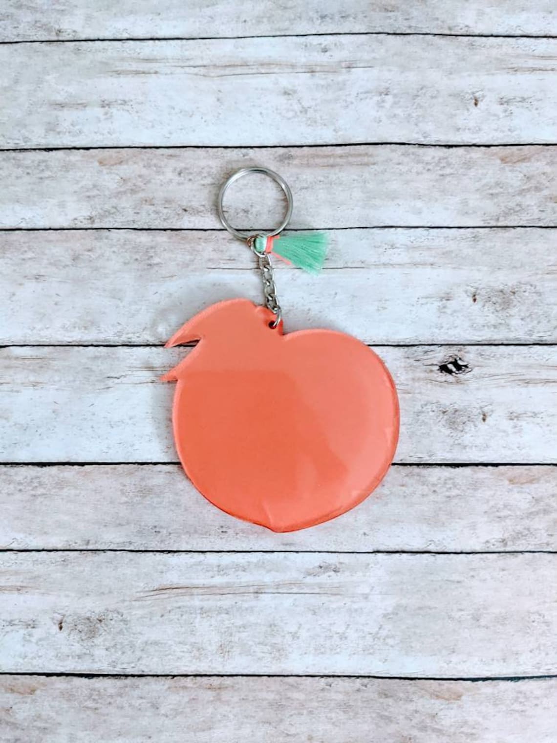 Peach Glitter Keychain Just Peachy gifts for women glitter | Etsy