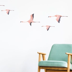 Flying Flamingo Wall Decals Plastic-Free Jungle kids room | Etsy