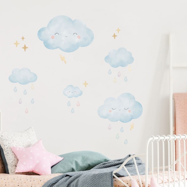 Cloud Wall Decals - Etsy