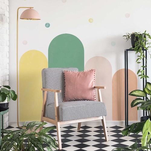 Boho Art Deco Arches Wall Decals Plastic-free Wall Stickers - Etsy
